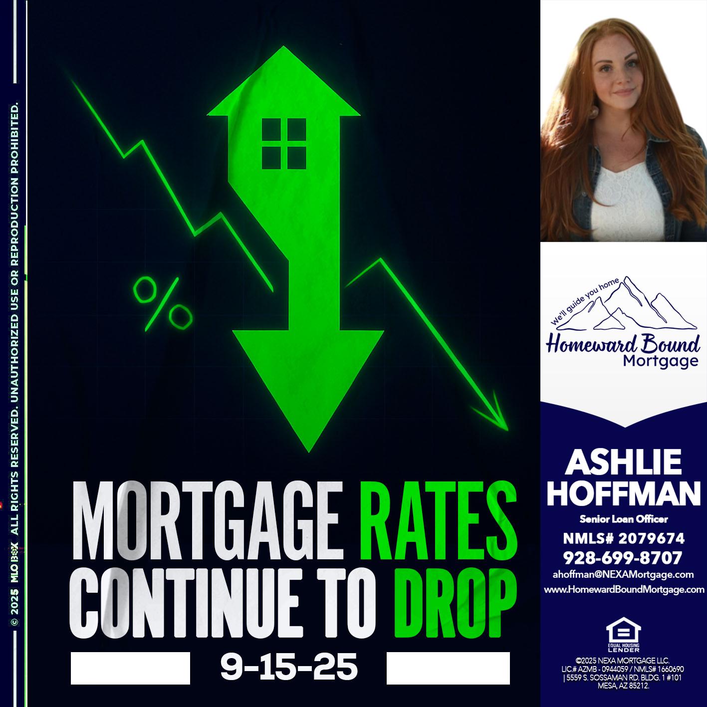 RATES DROP - Ashlie Hoffman -Senior Loan Officer